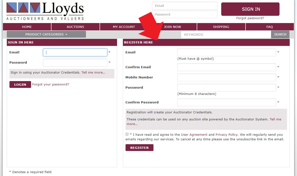 How do I create an account? - Lloyds Auctions Australia – Auctioneers ...